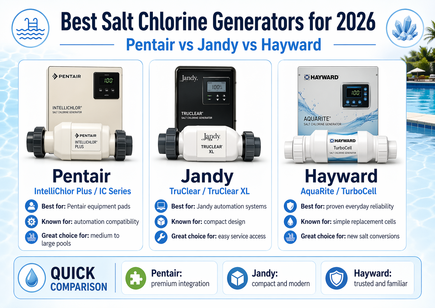 Best Salt Chlorine Generators for Swimming Pools in 2026: Pentair, Jan ...