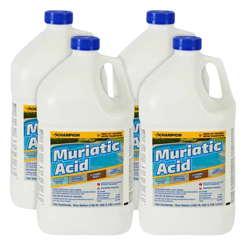 Champion Muratic Acid 4 Gallon Case – Pool Supply Depot